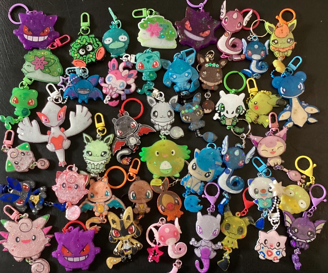Pocket Monster Keychains, Phone Grips, and Badge Reels (made to Order ...