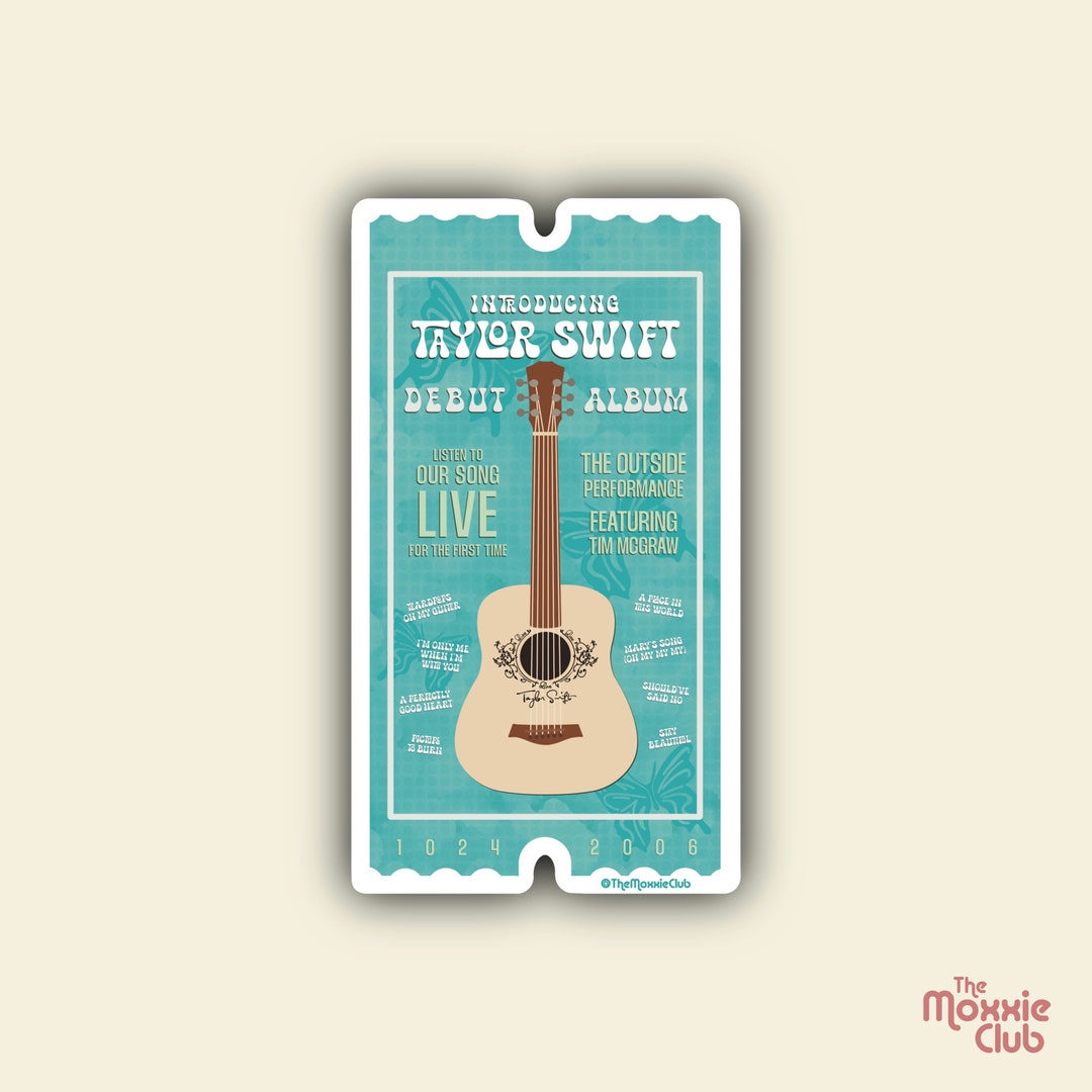 Taylor Swift Sticker, Debut Album Ticket Sticker, Swiftie Fan Merch ...