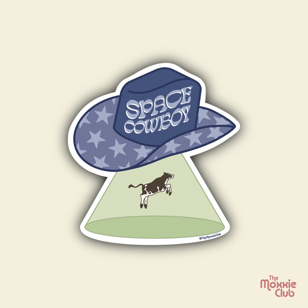 Space Cowboy Sticker, Country Music Fan, Golden Hour - Etsy