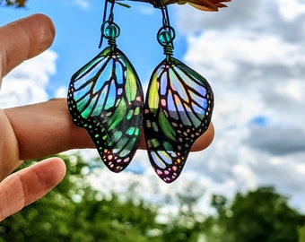 Tiger Swallowtail Butterfly Earrings With Hypoallergenic Niobium Ear ...