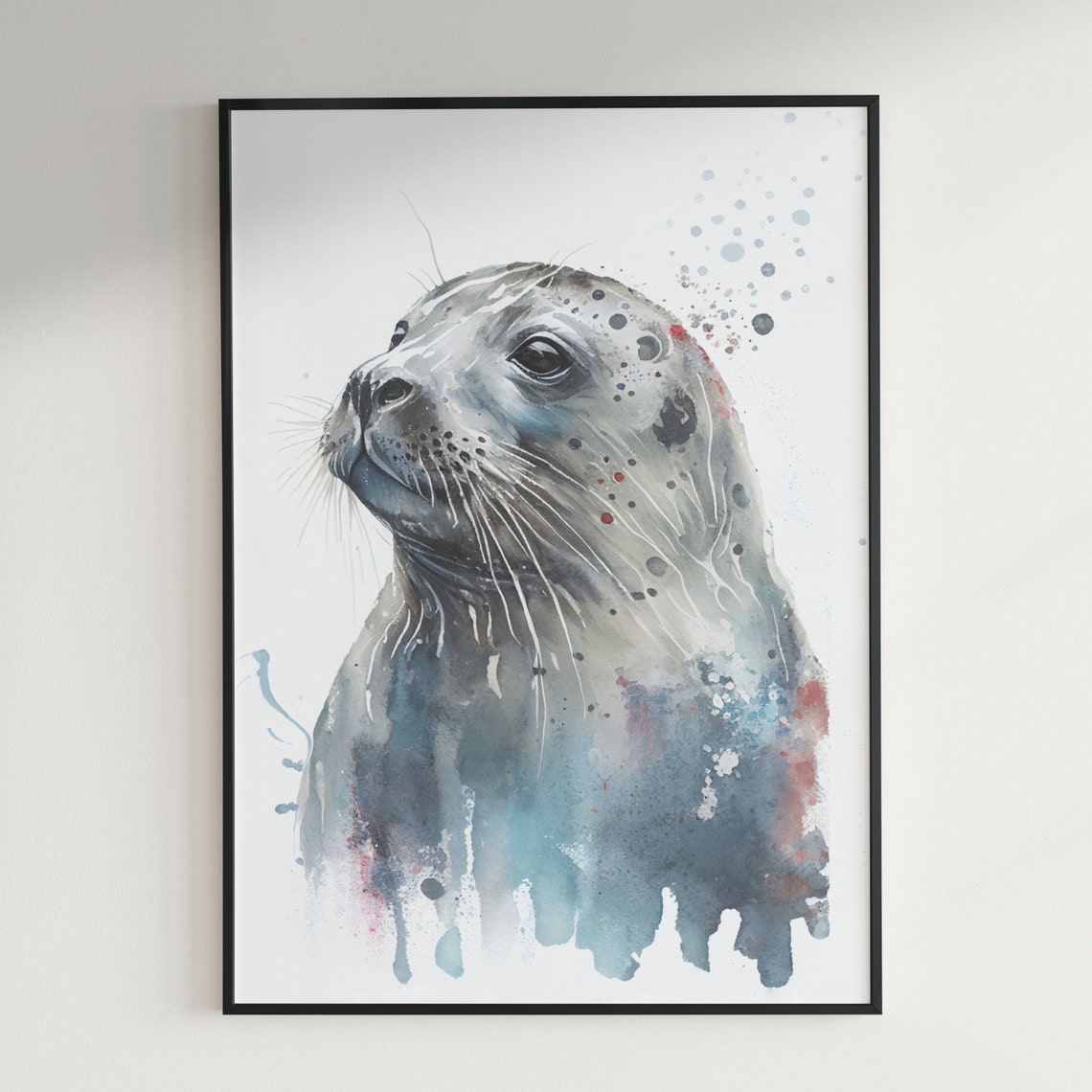 Cute Seal Wall Art Watercolor Seal Wall Decor Airbnb Cute Wall Art ...