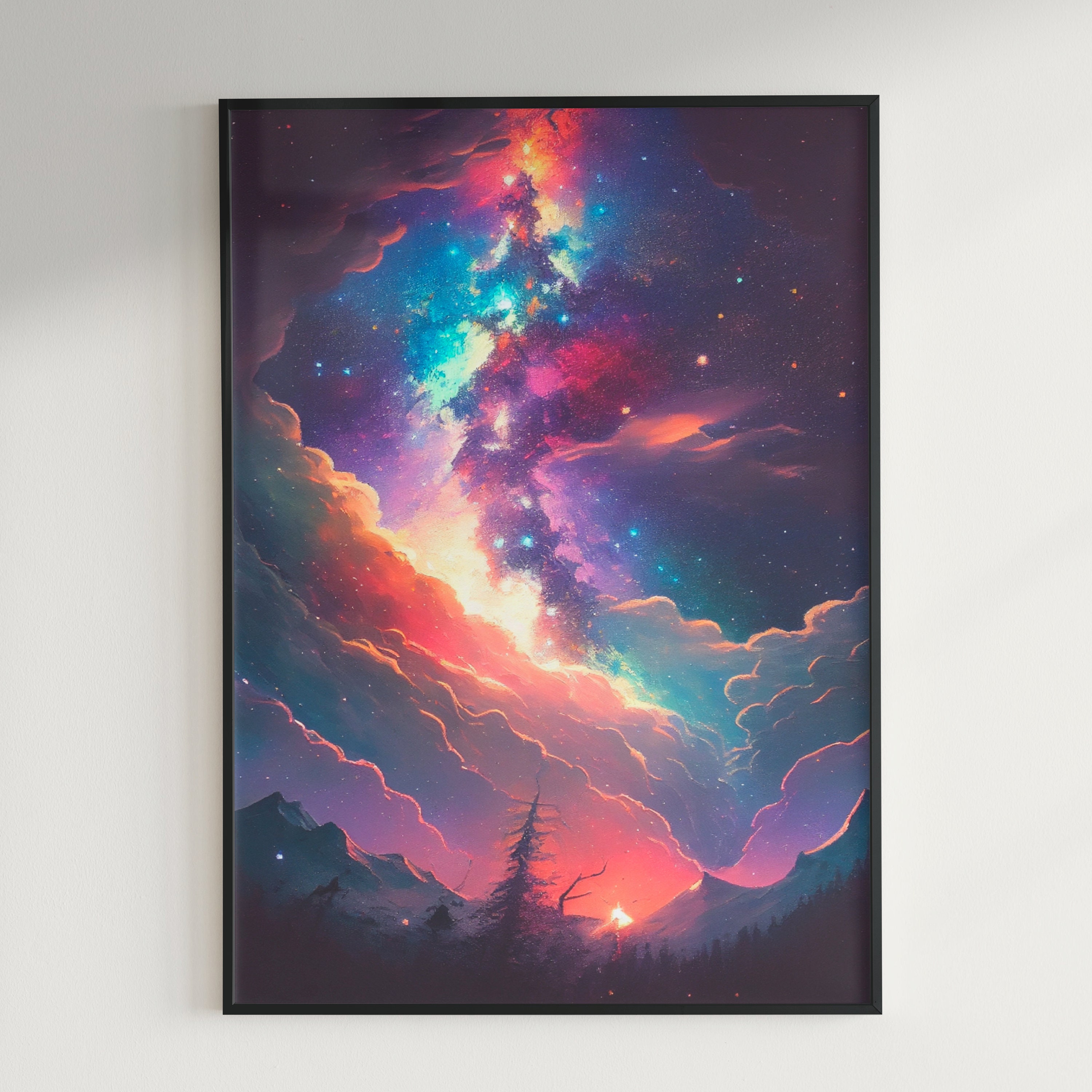 Digital Download Milky Way Wall Art Galaxy Digital Print Milky - Etsy