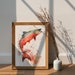 Watercolor Salmon Wall Art Salmon Wall Decor Airbnb Unique Room Decor ...