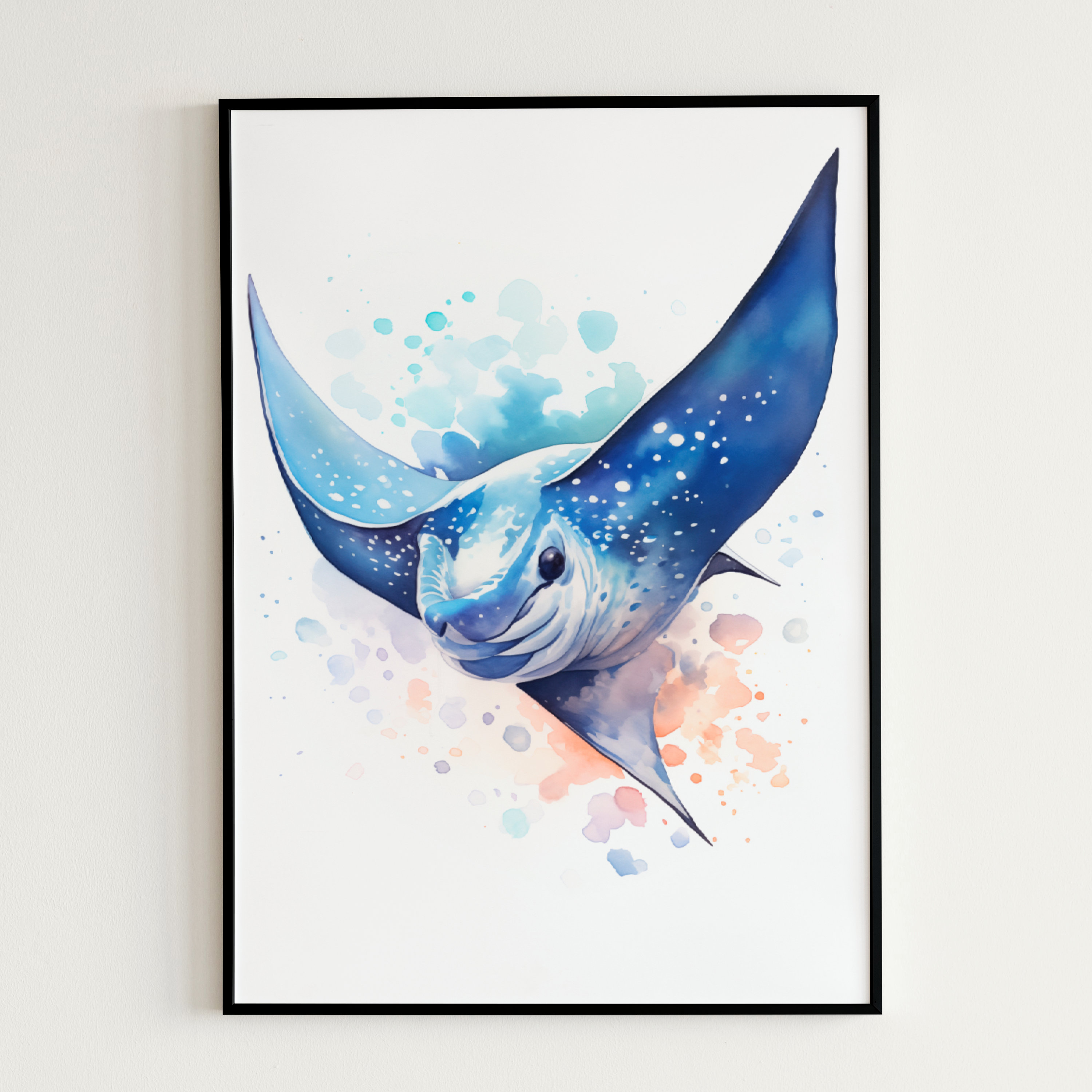 Manta Ray Wall Art Manta Ray Digital Download Manta Ray Printable Wall ...