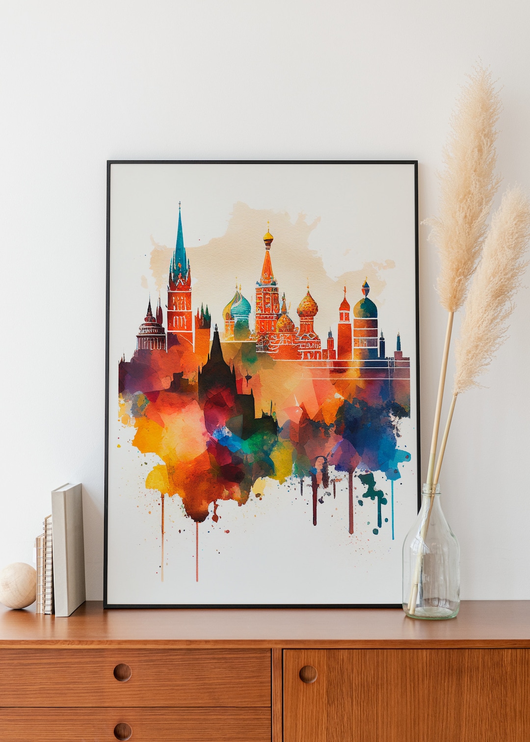 Moscow Skyline Wall Decor Skyline Moscow Cityscape Printable Moscow ...
