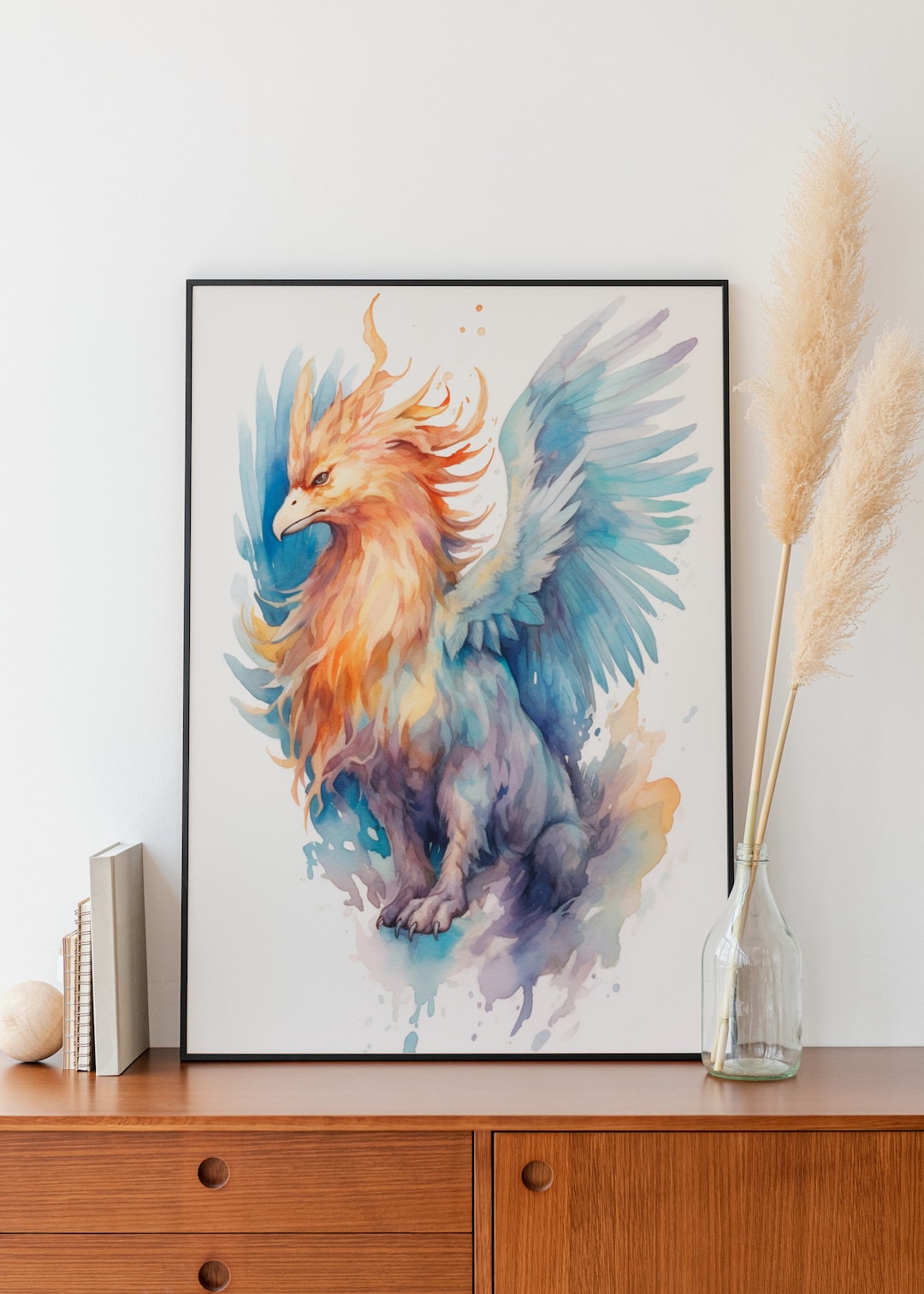 Griffin Wall Art Watercolor Griffin Wall Decor Griffin Watercolor Room ...