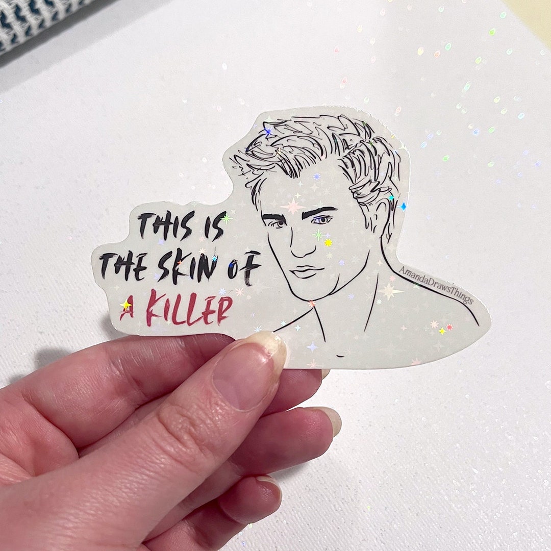 This is the Skin of A Killer Hand Drawn Line Art Sparkly Water ...