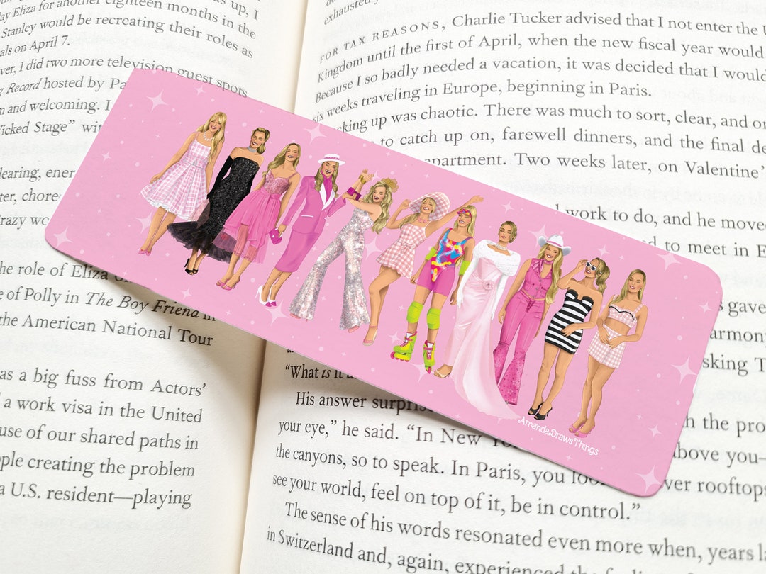 Pink Doll Lineup Hand Drawn Costume Bookmark Double Sided Art - Etsy