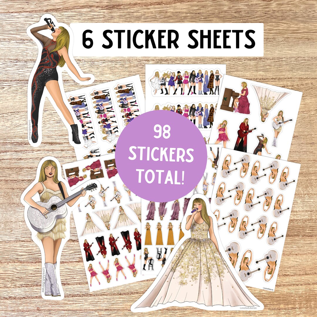 Eras Iconic Outfits Taylor Sticker Sheets for Planners - Etsy