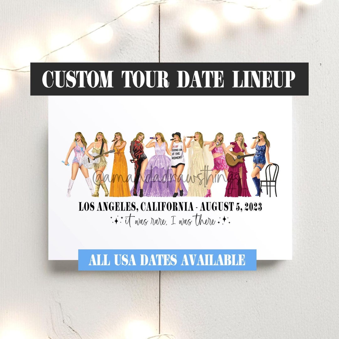 5x7 Iconic Tour Outfits CHOOSE YOUR DATE Costume Lineup Art Print - Etsy