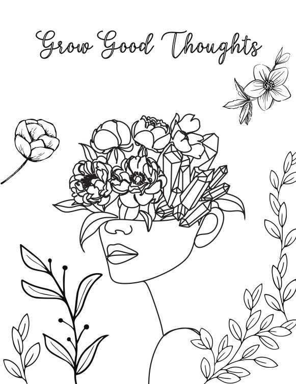 Mental Health Self Love Digital Coloring Pages - Etsy