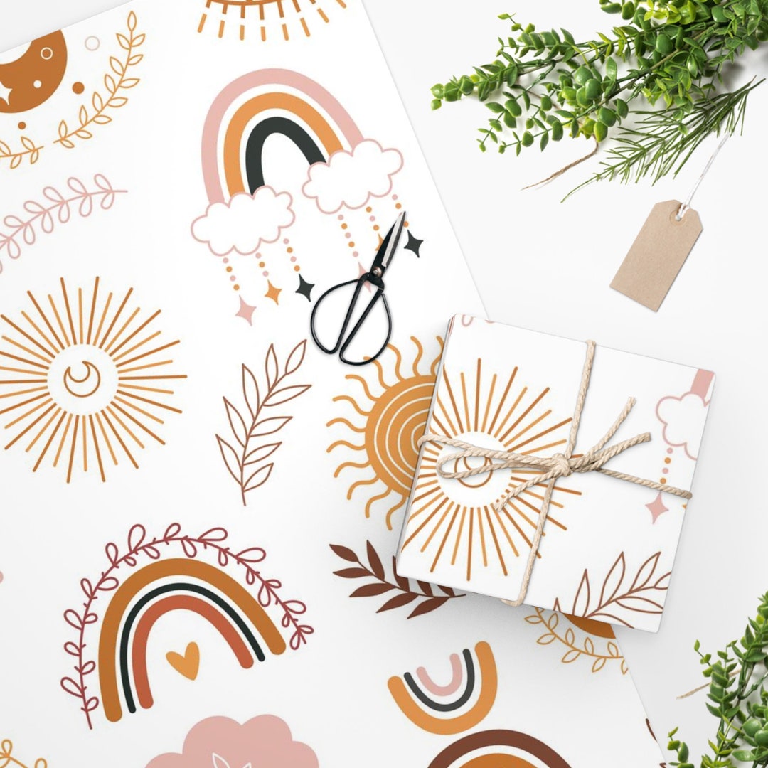Boho Wrapping Paper - Etsy