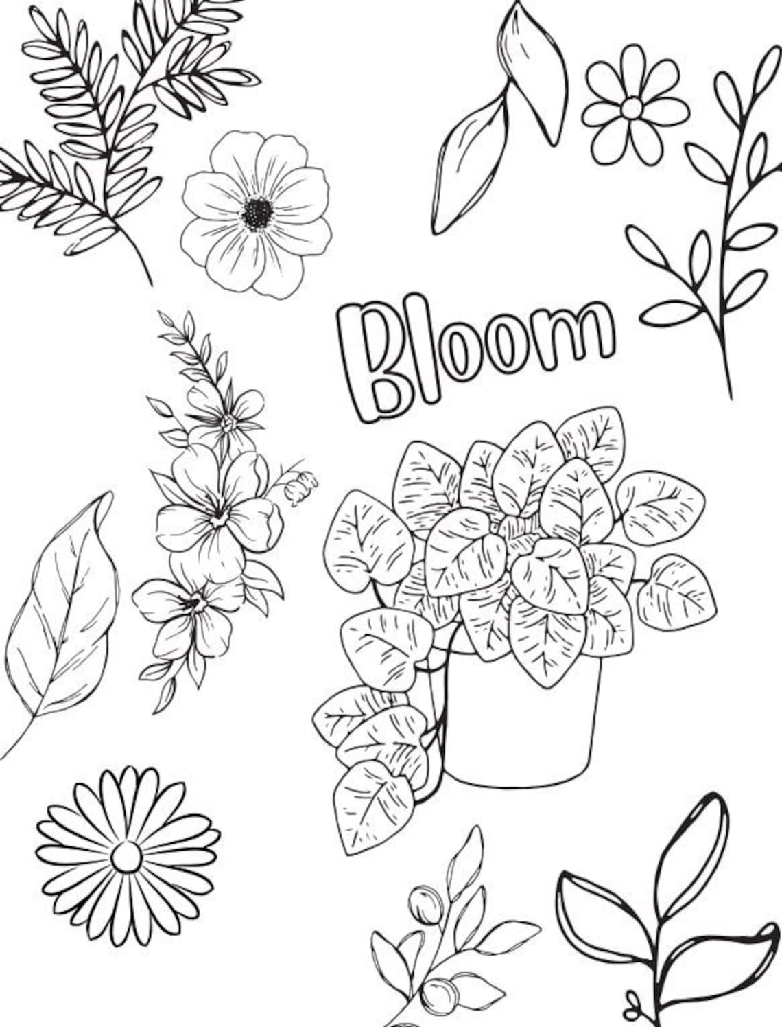 Mental Health Self Love Digital Coloring Pages - Etsy