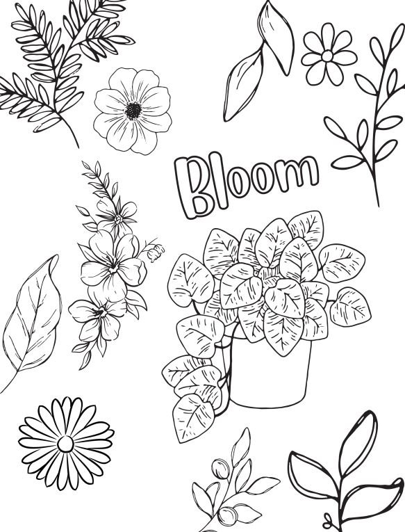 Mental Health Self Love Digital Coloring Pages - Etsy