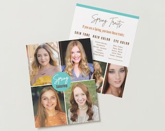 Seasonal Color Analysis Cheat Sheets Digital Download - for Winter ...