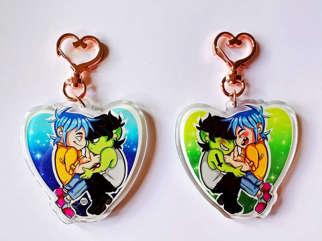 Gorillaz Inspired 2D X Murdoc Keychain - Etsy