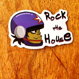 Gorillaz Inspired Murdoc Rock the House Sticker - Etsy