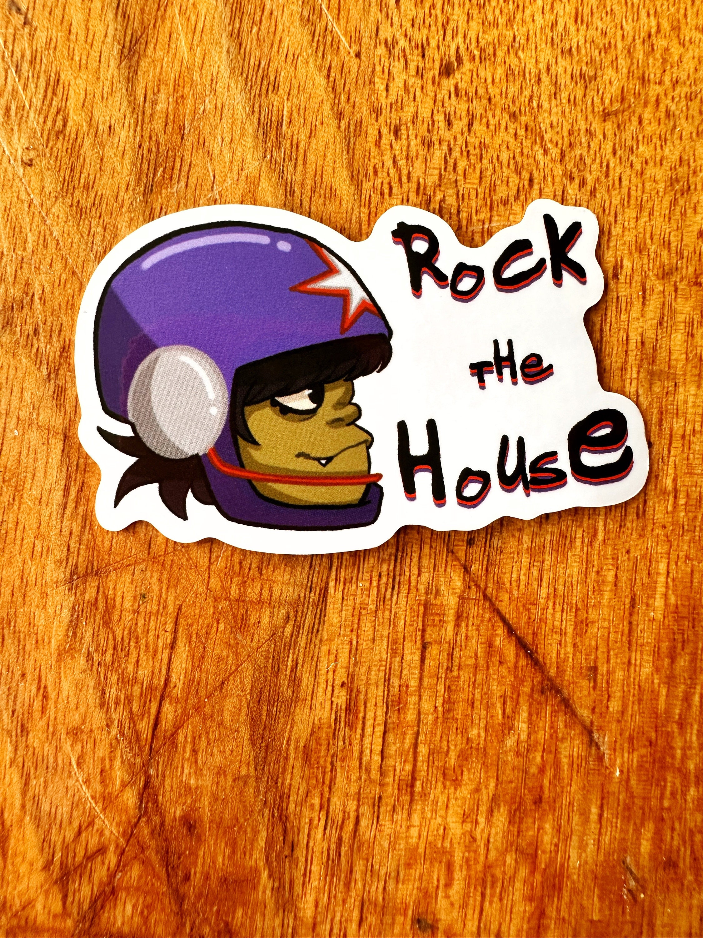 Gorillaz Inspired Murdoc Rock the House Sticker - Etsy
