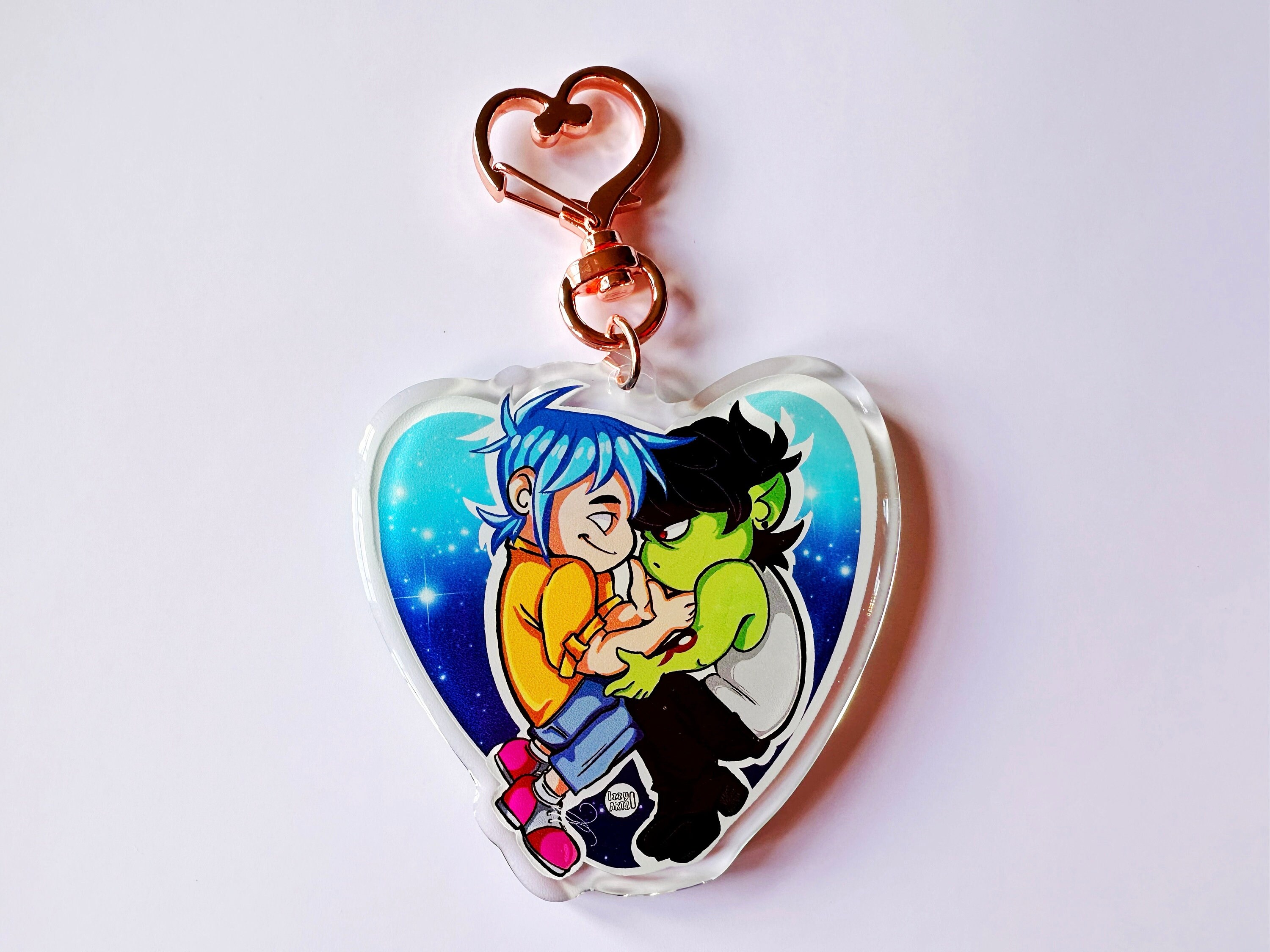 Gorillaz Inspired 2D X Murdoc Keychain - Etsy