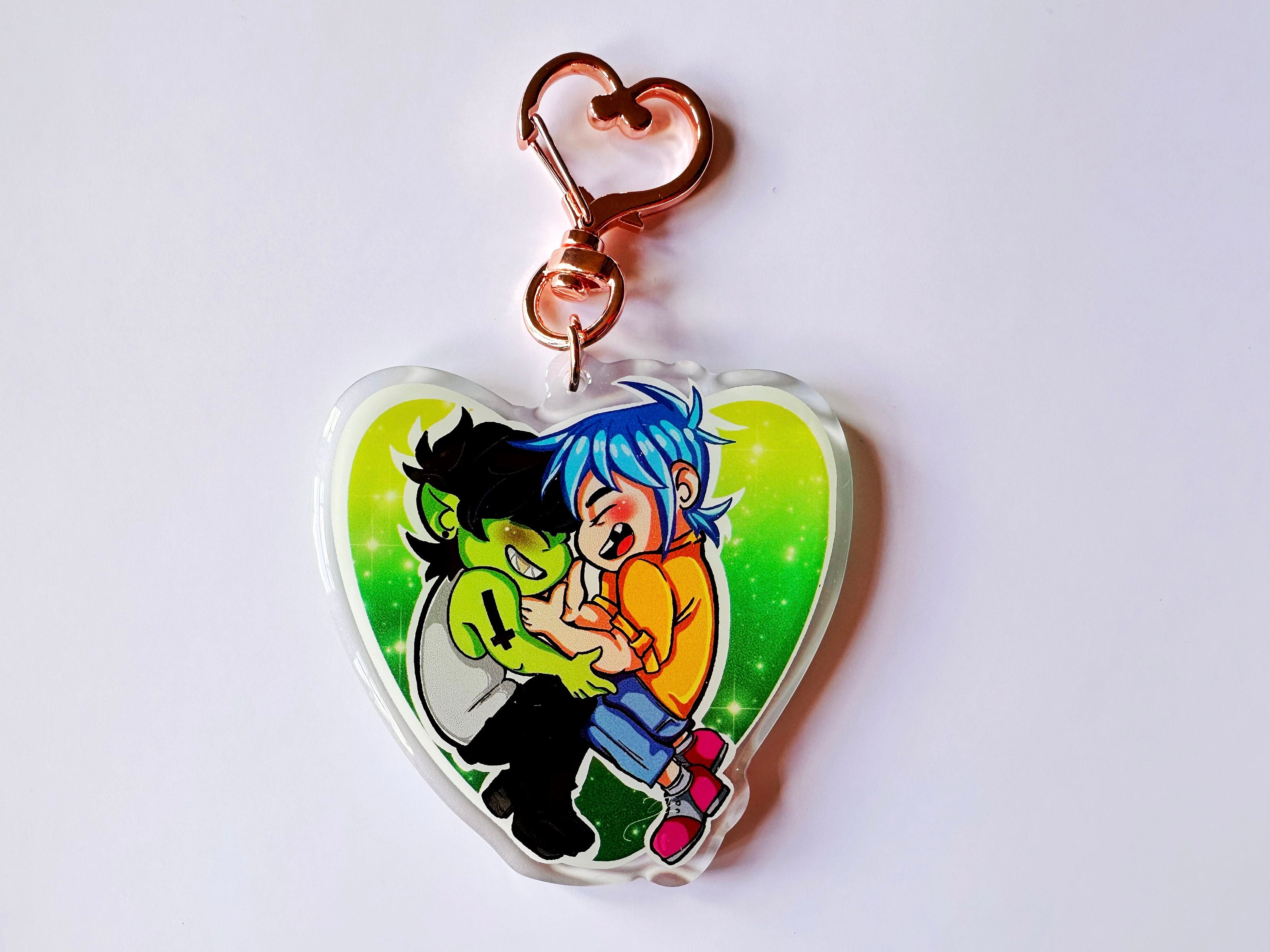 Gorillaz Inspired 2D X Murdoc Keychain - Etsy