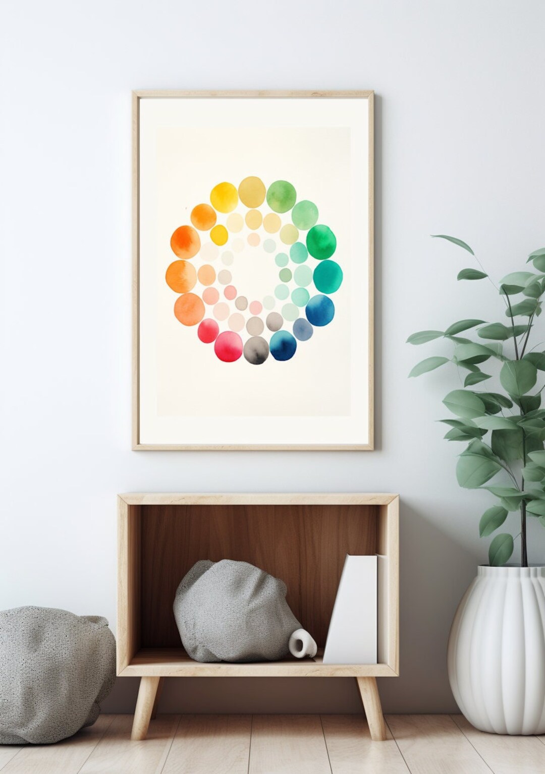 Art Print With Color Circle, A4, A3, Harmonious, Color Circle Poster ...