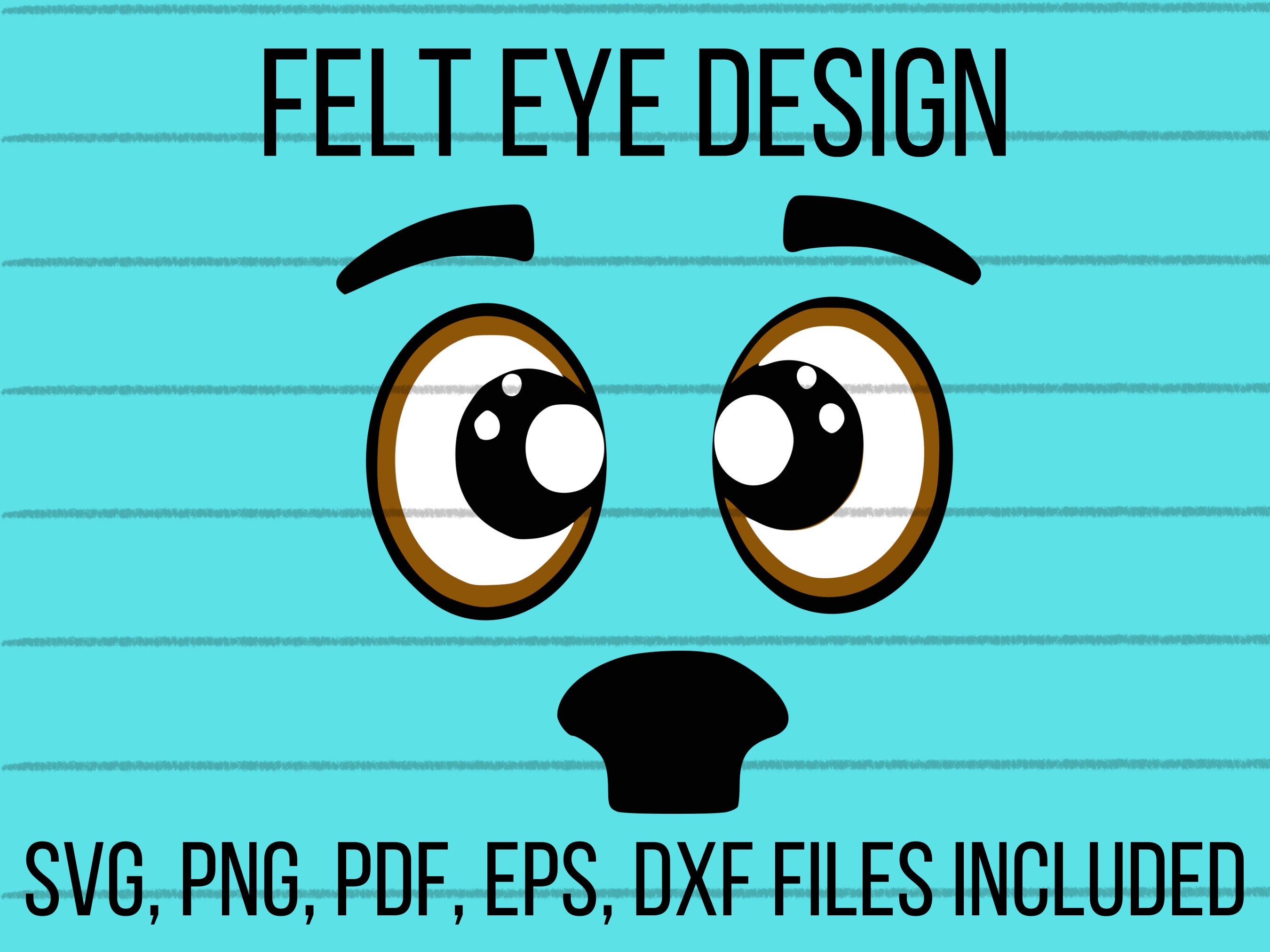 Felt Eye SVG Max Dog Cricut Pattern for Crochet Eyes PNG DXF and Pdf ...