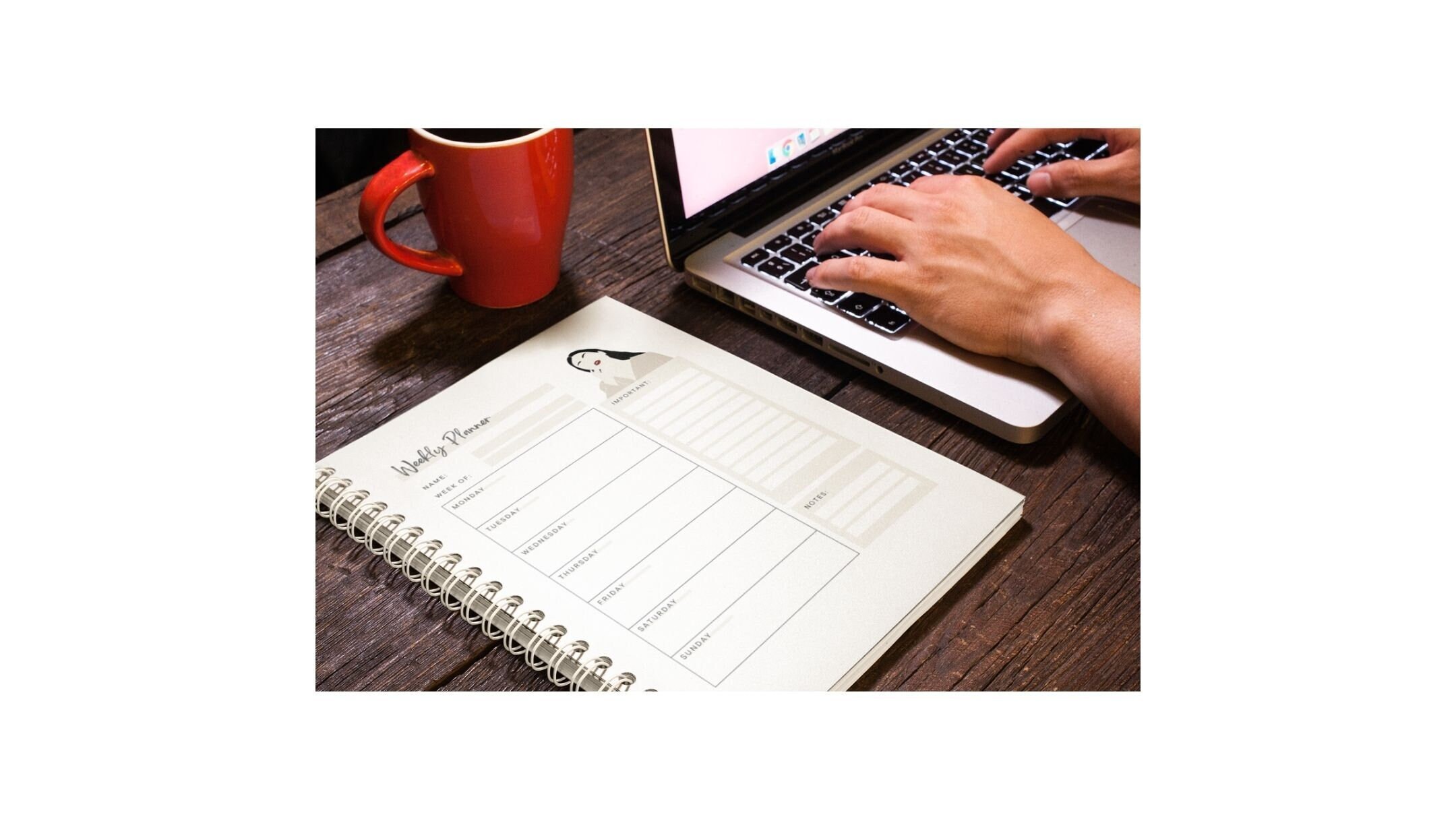Weekly Digital Planner, Minimalist Printable, Week at a Glance, Weekly ...
