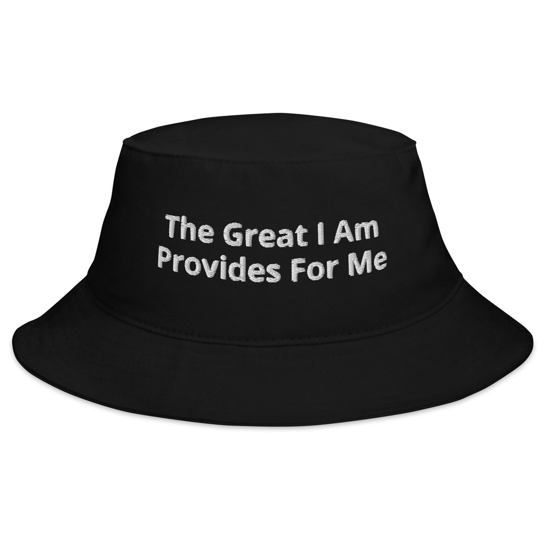 The Great I Am Embroidered Christian Bucket Hat bible Verse Hat ...