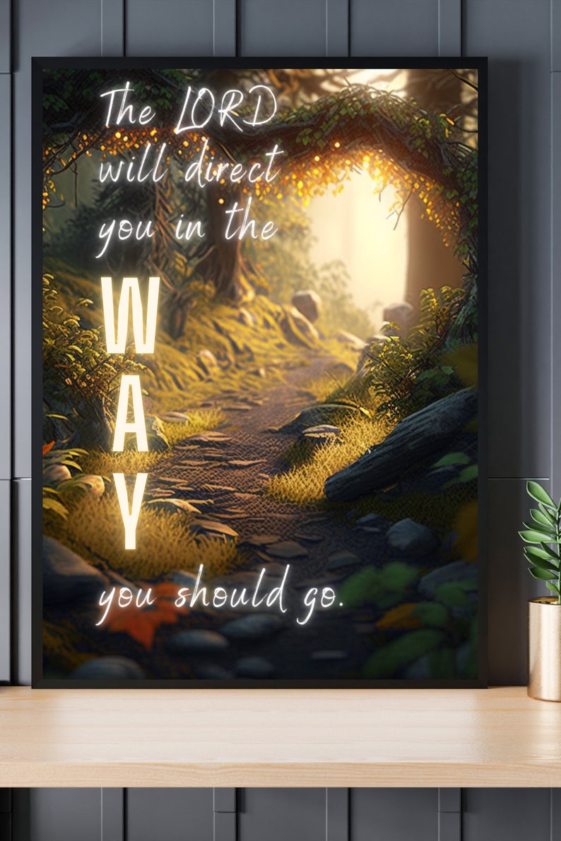 The Lord Guides Printable Watercolor Scripture Poster Bible - Etsy