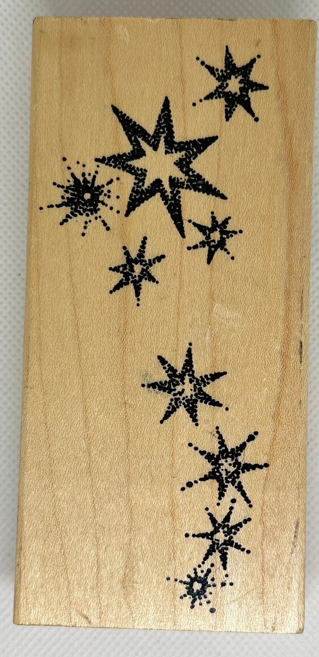 Vintage Linda Schmidt Rubber Stamp Star Burst 4 1997 Large Cat Wiccan ...