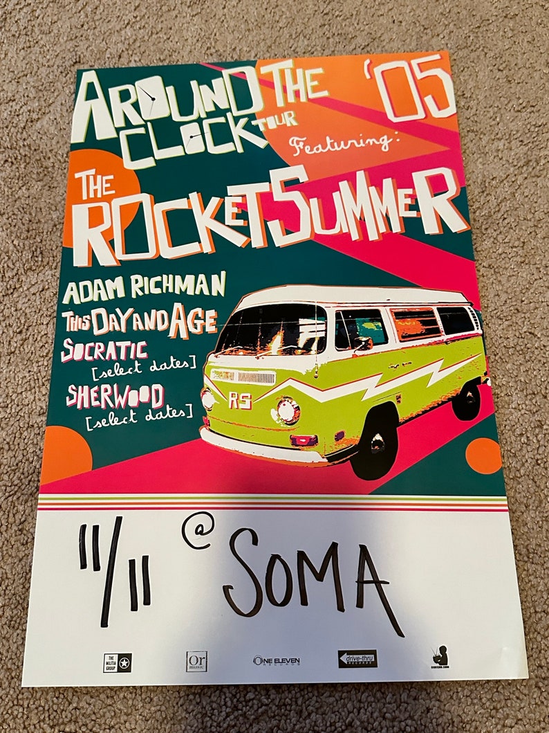 Vintage the Rocket Summer Tour Poster Pop Punk Blink 182 Good Charlotte ...