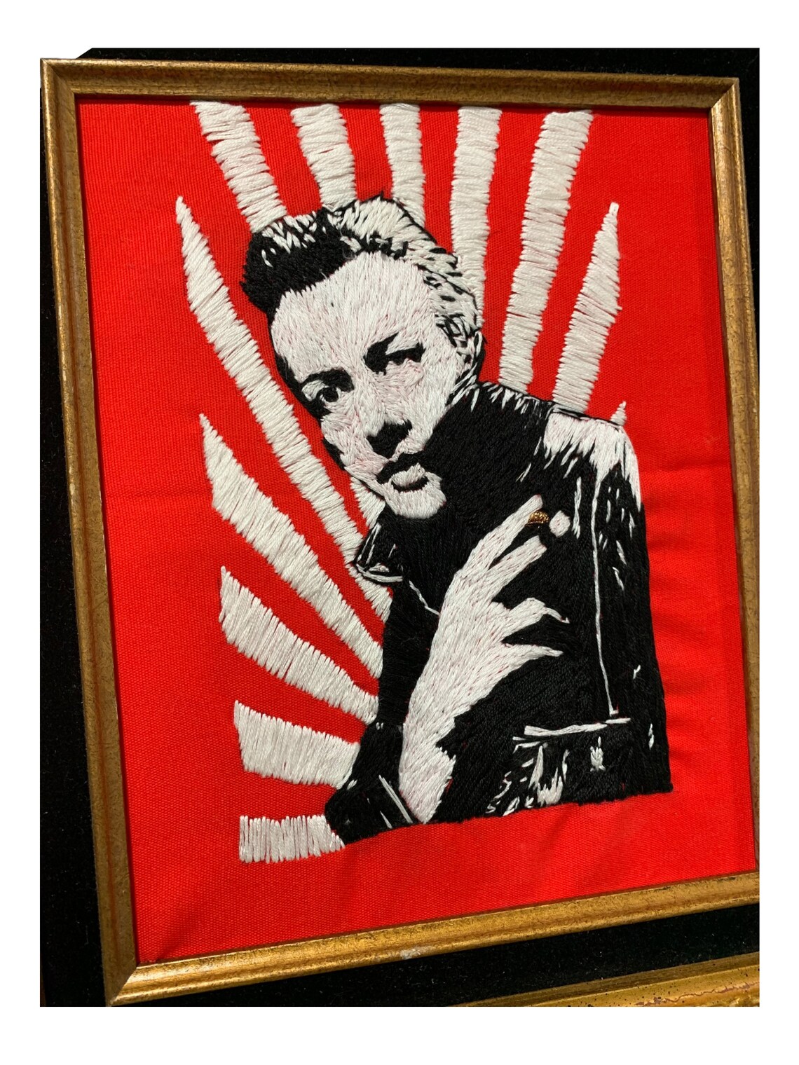 Joe Stummer / the Clash / Fan Art Thread Painting /fiber Art ...