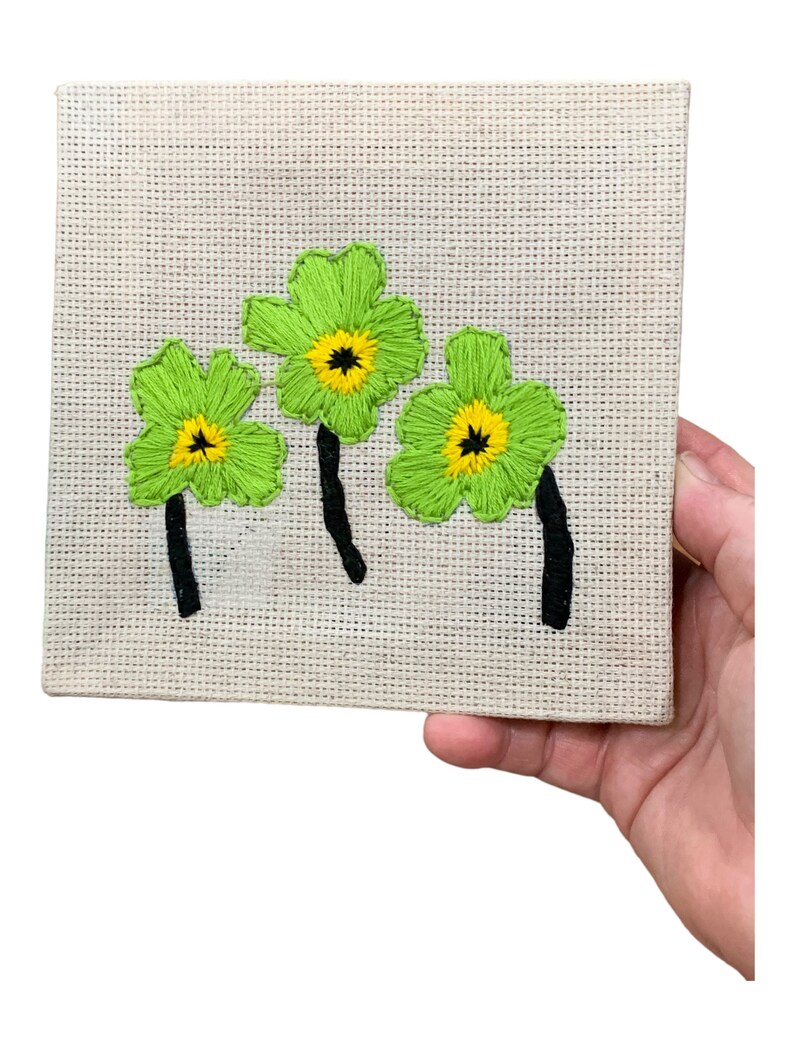 Mid Century Style Inspired Crewel Hand Embroidered Poppies - Etsy