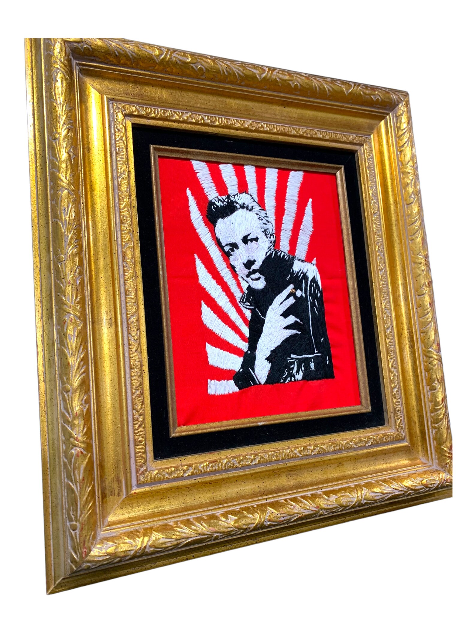 Joe Stummer / the Clash / Fan Art Thread Painting /fiber Art ...