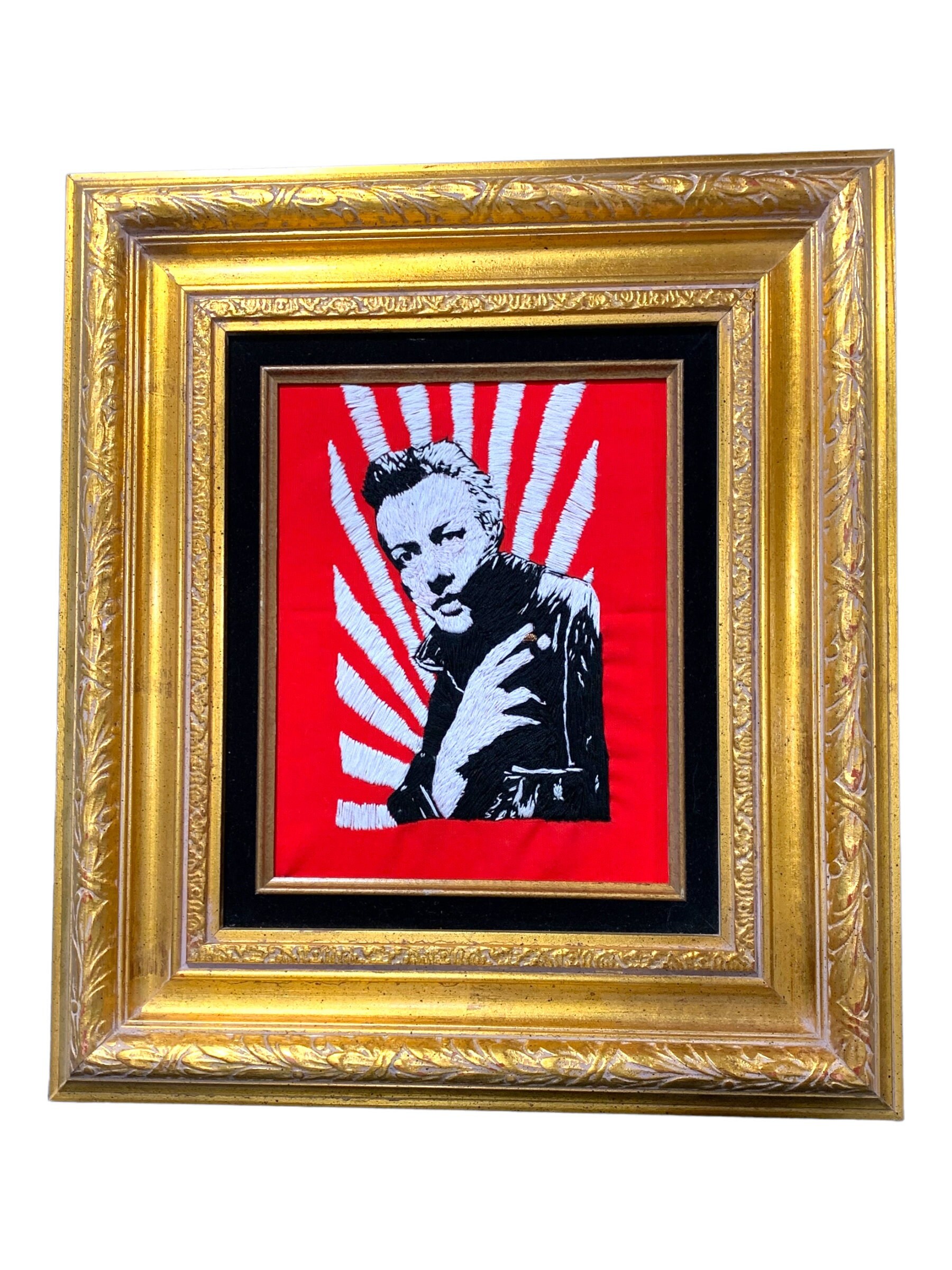Joe Stummer / the Clash / Fan Art Thread Painting /fiber Art ...