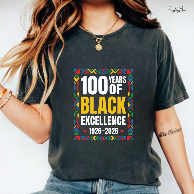 100 Years of Black Excellence 1926–2026 PNG: Black History Celebration ...