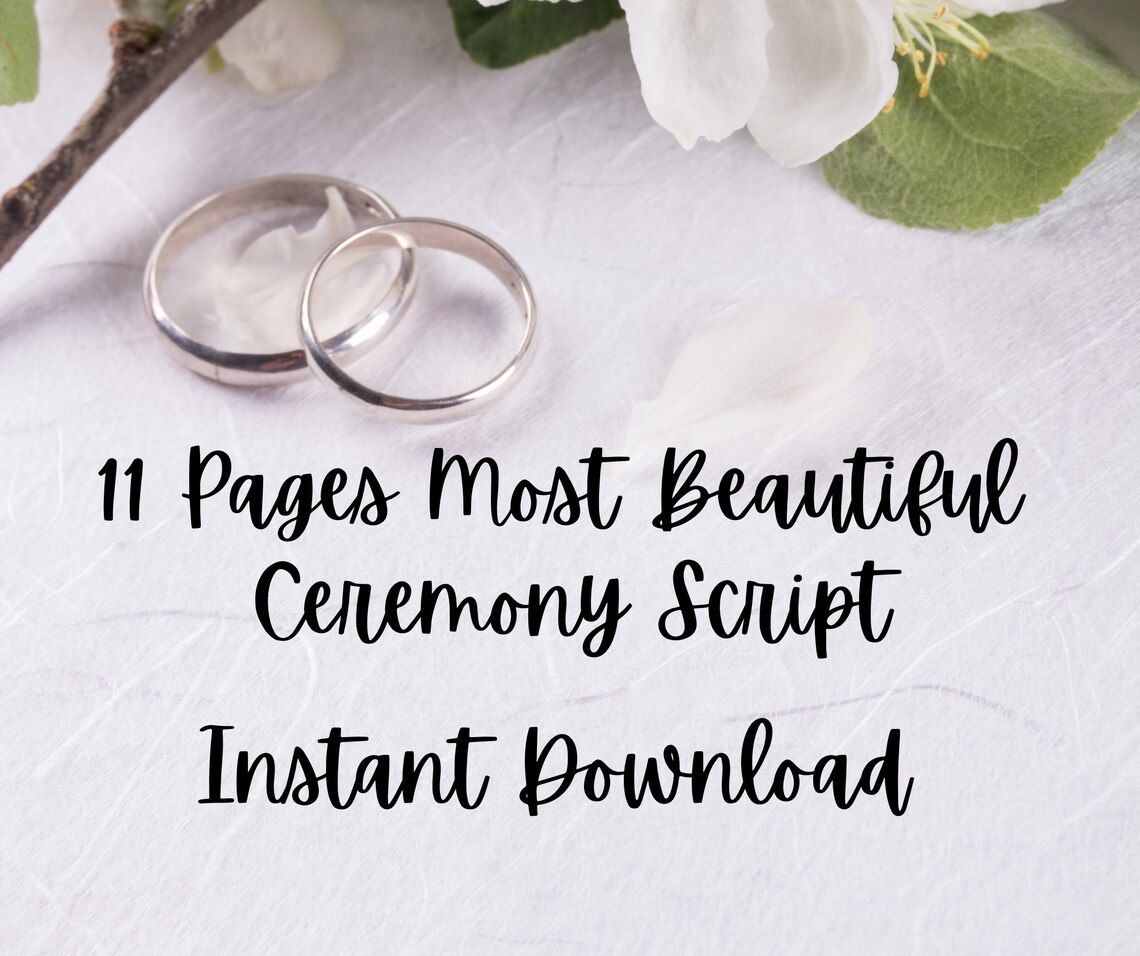 Wedding Ceremony Script Unique Wedding Script Beautiful - Etsy
