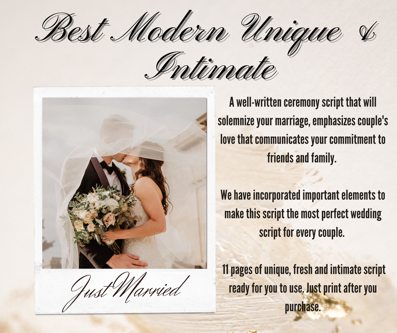 Wedding Ceremony Script, Unique Wedding Script, Beautiful Modern Script ...