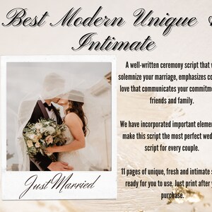 Wedding Ceremony Script, Unique Wedding Script, Beautiful Modern Script ...