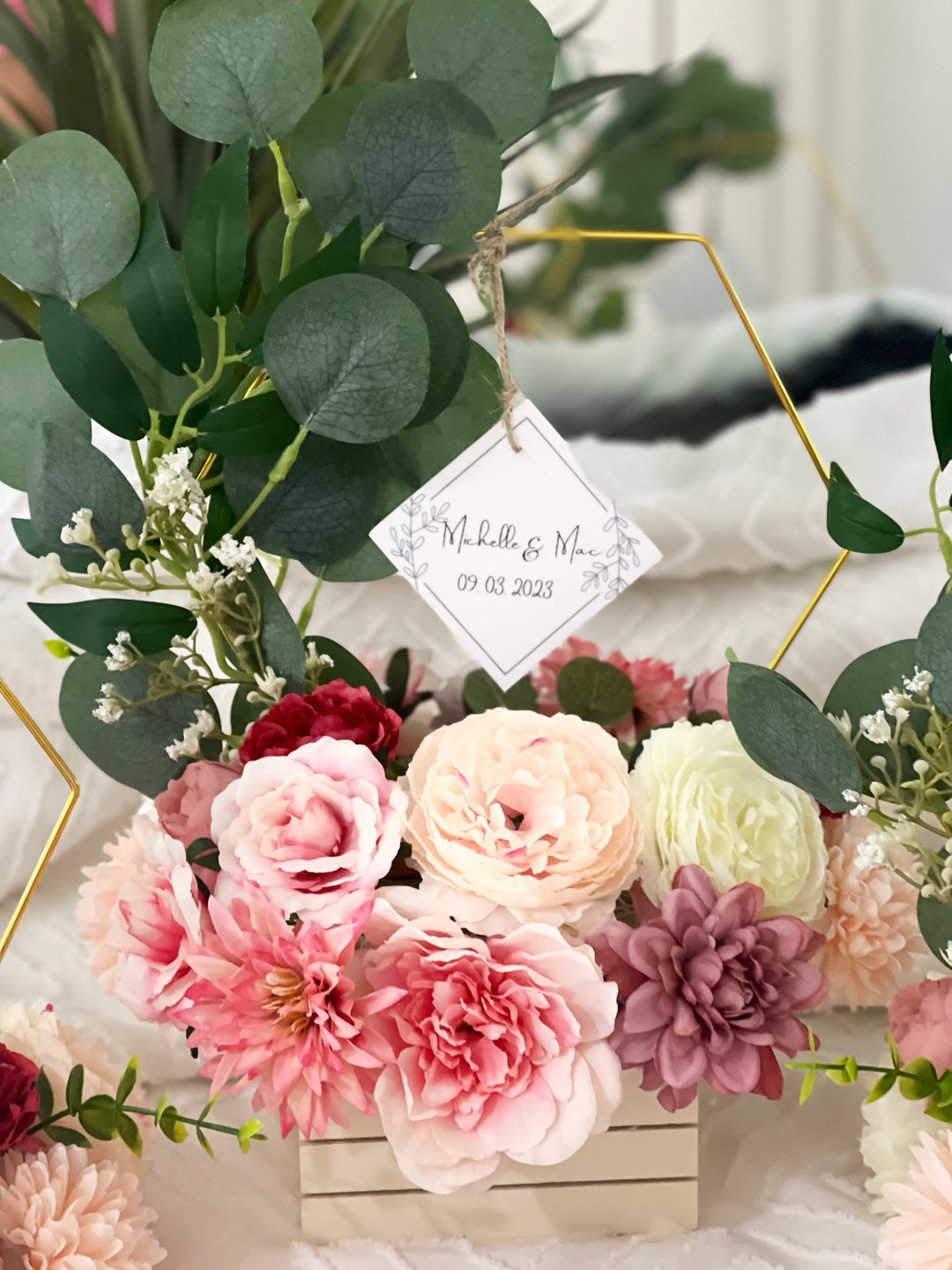 Bulk Personalized Centerpieces, Glass/floral Centerpieces for Elegant ...