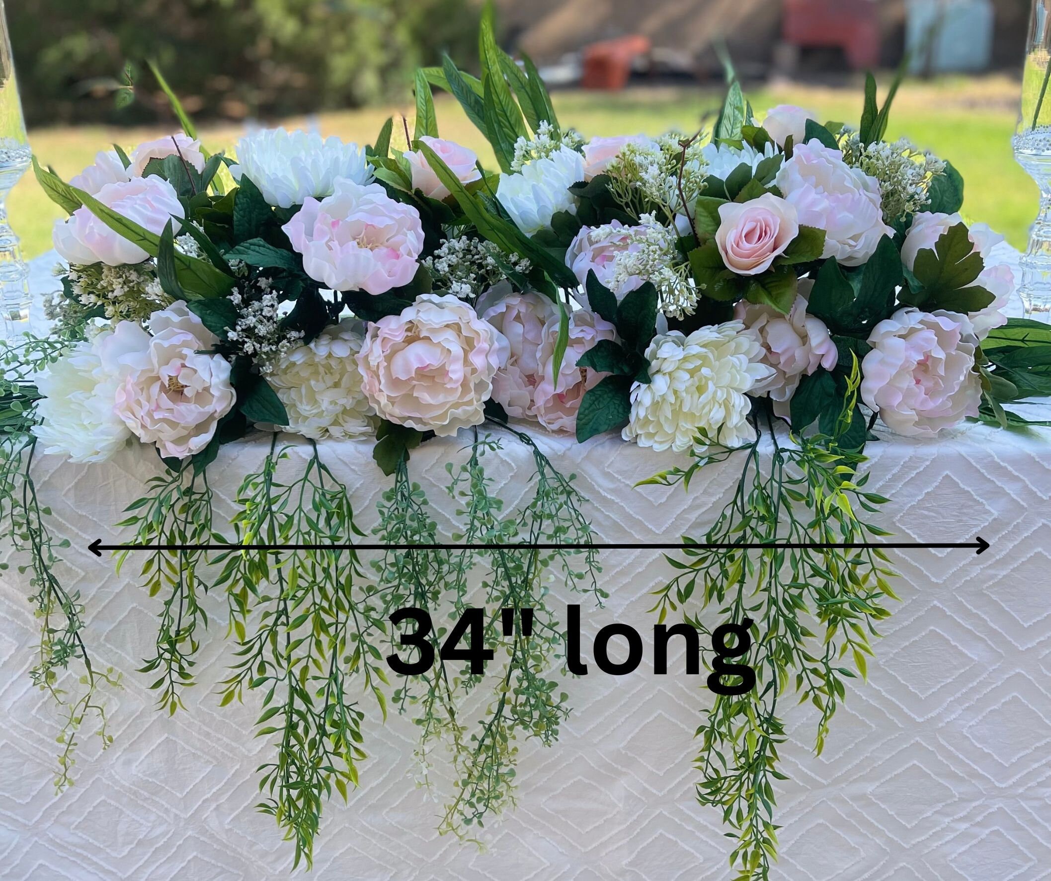 Sweetheart Table Wedding Centerpiece, Elegant Centerpiece for Wedding ...