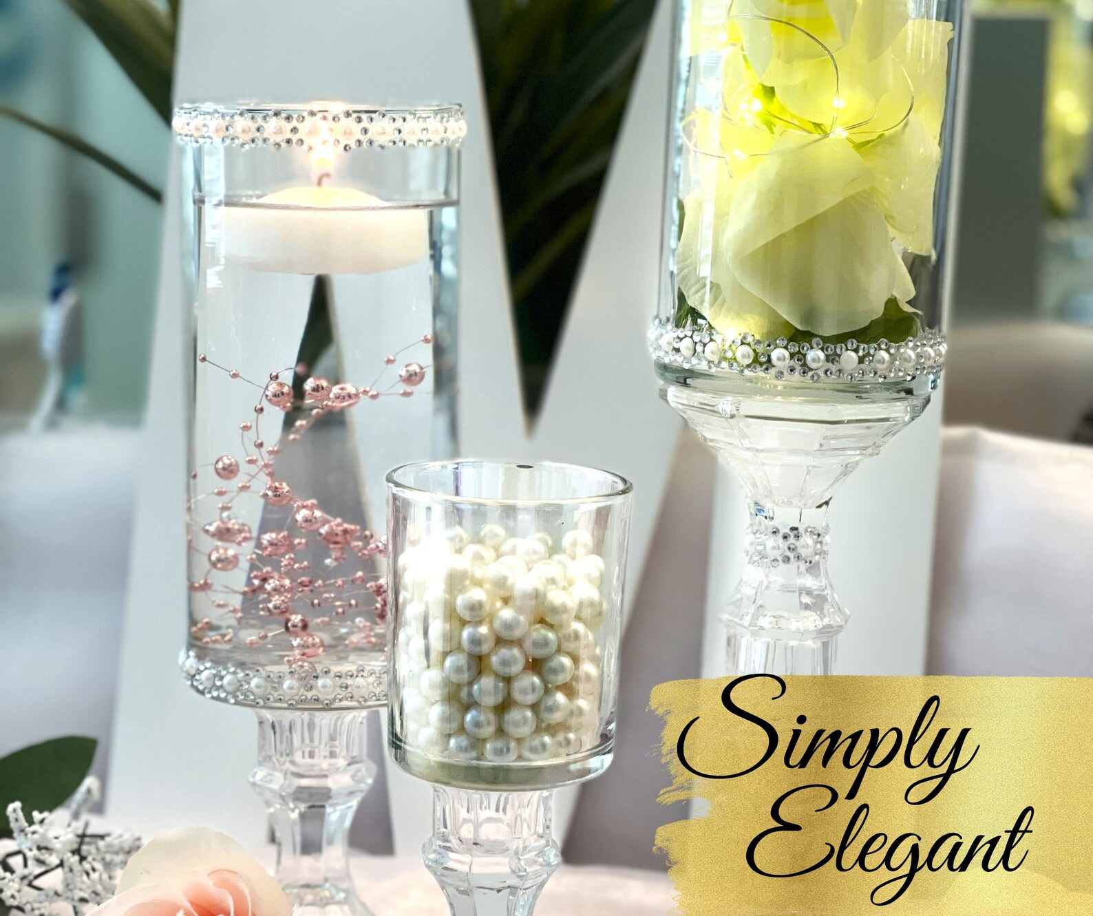 Wedding Centerpiece for Tables Home Decor Elegant Table - Etsy