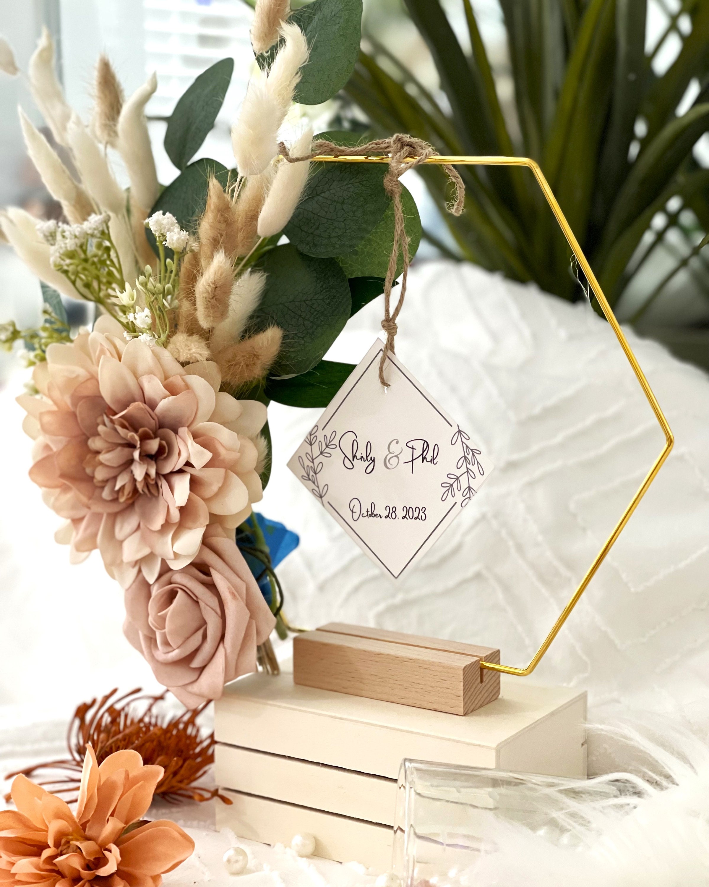 Boho Decorations, Personalized Boho Wedding Centerpieces With Couple ...