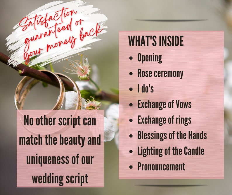 Wedding Ceremony Script, Unique Wedding Script, Beautiful Modern Script ...