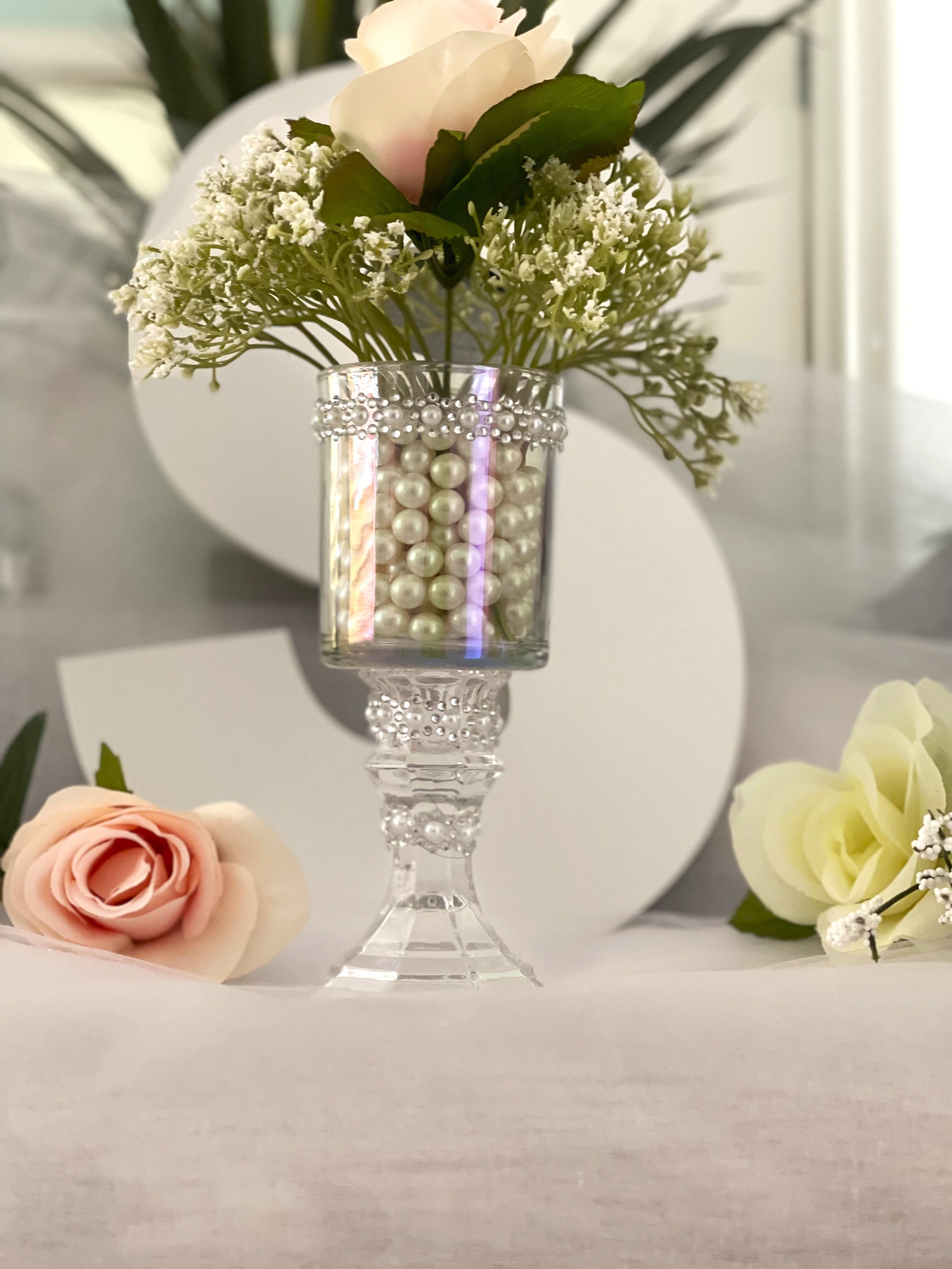 Centerpieces, Babys Breath Table Centerpiece, Home Decor, Wedding Table ...