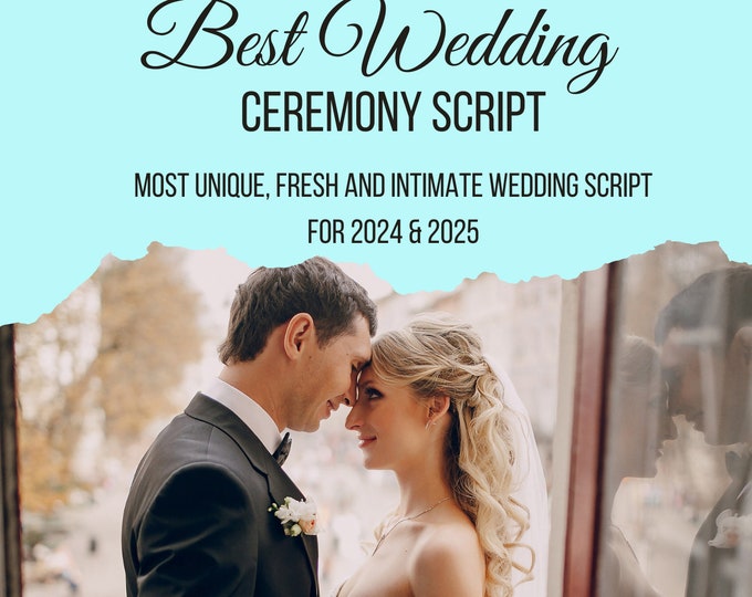Wedding Ceremony Script, Unique Wedding Script, Beautiful Modern Script ...