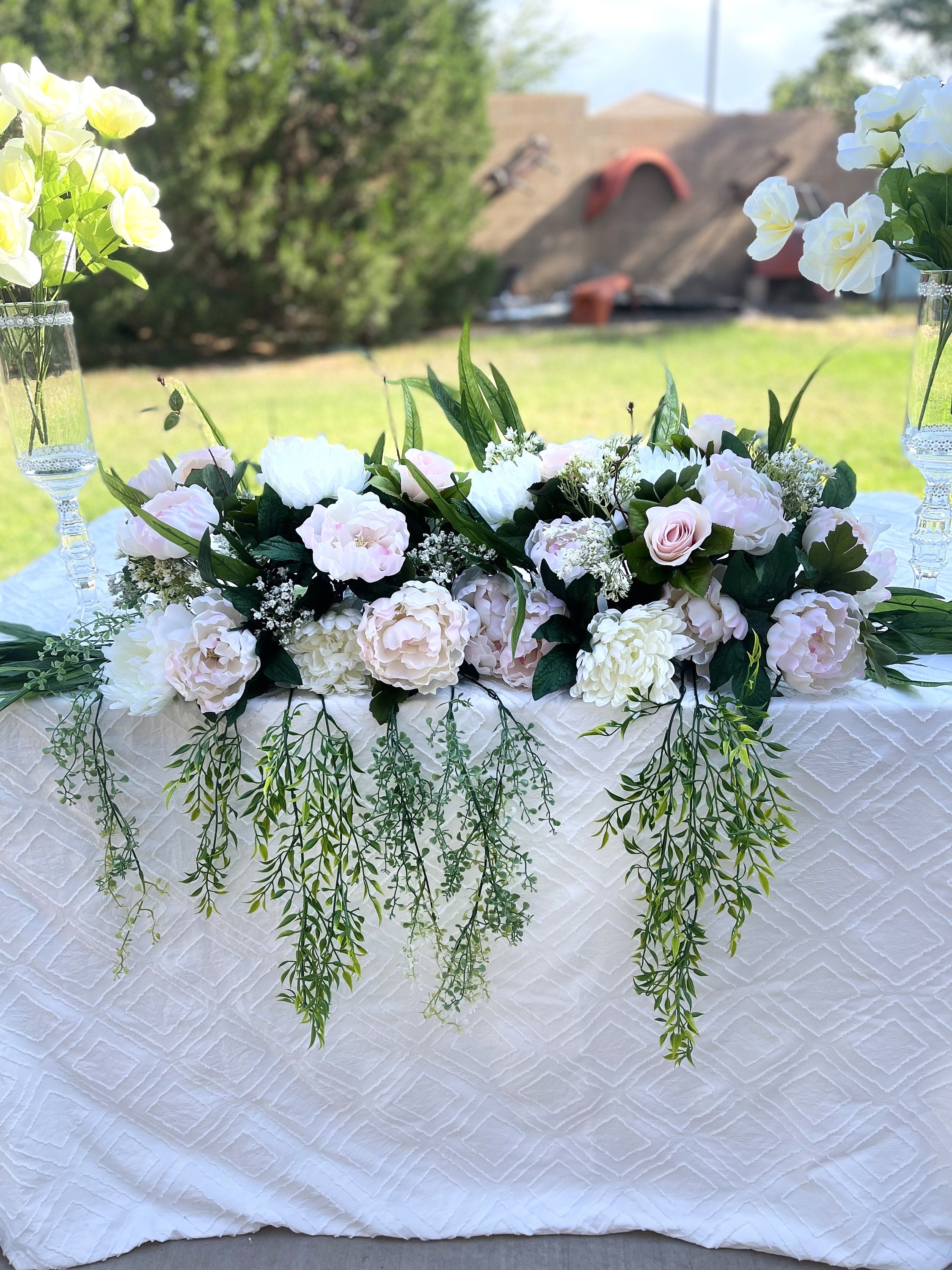 Sweetheart Table Wedding Centerpiece, Elegant Centerpiece for Wedding ...