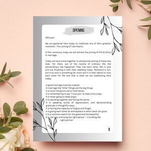 Wedding Ceremony Script, Unique Wedding Script, Beautiful Modern Script ...