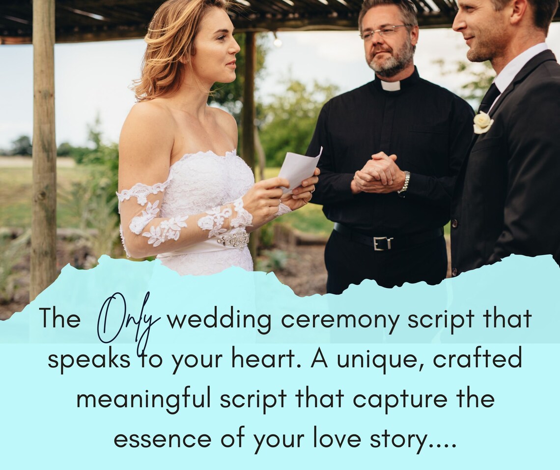 Wedding Ceremony Script Unique Wedding Script Beautiful - Etsy