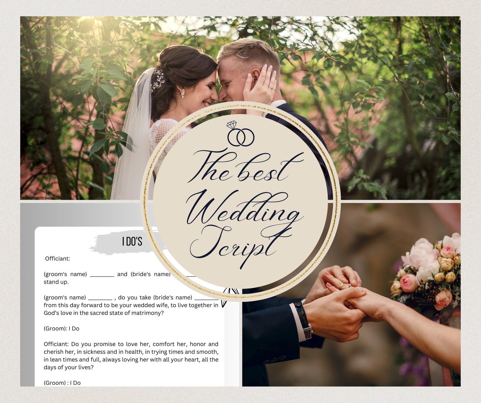 Wedding Ceremony Script, Unique Wedding Script, Beautiful Modern Script ...